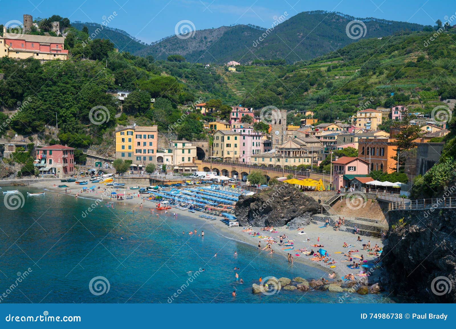 Monterosso, Italy editorial stock photo. Image of sand - 74986738