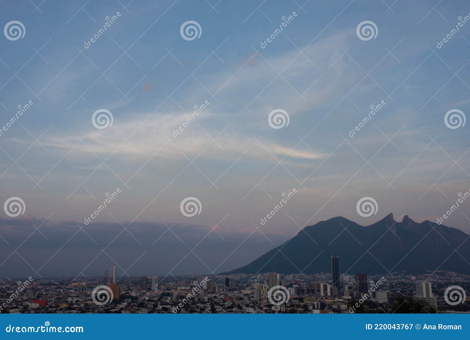 Monterrey, MÃ©xico. 05-26-2021. View of the City of Monterrey at Sunset ...
