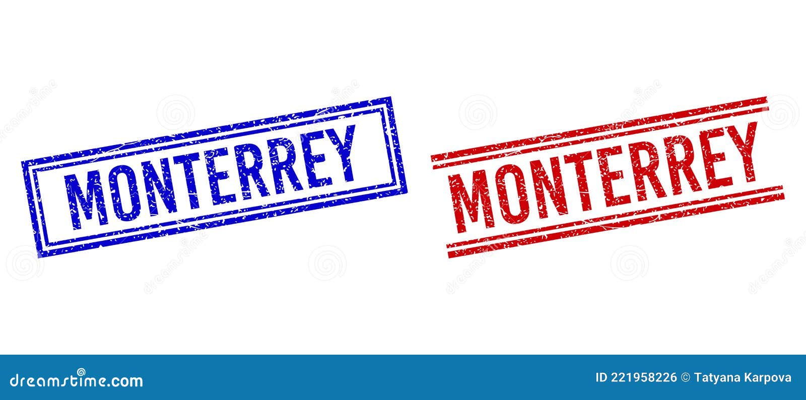 Distress Textured MONTERREY Seal with Double Lines Stock Vector ...