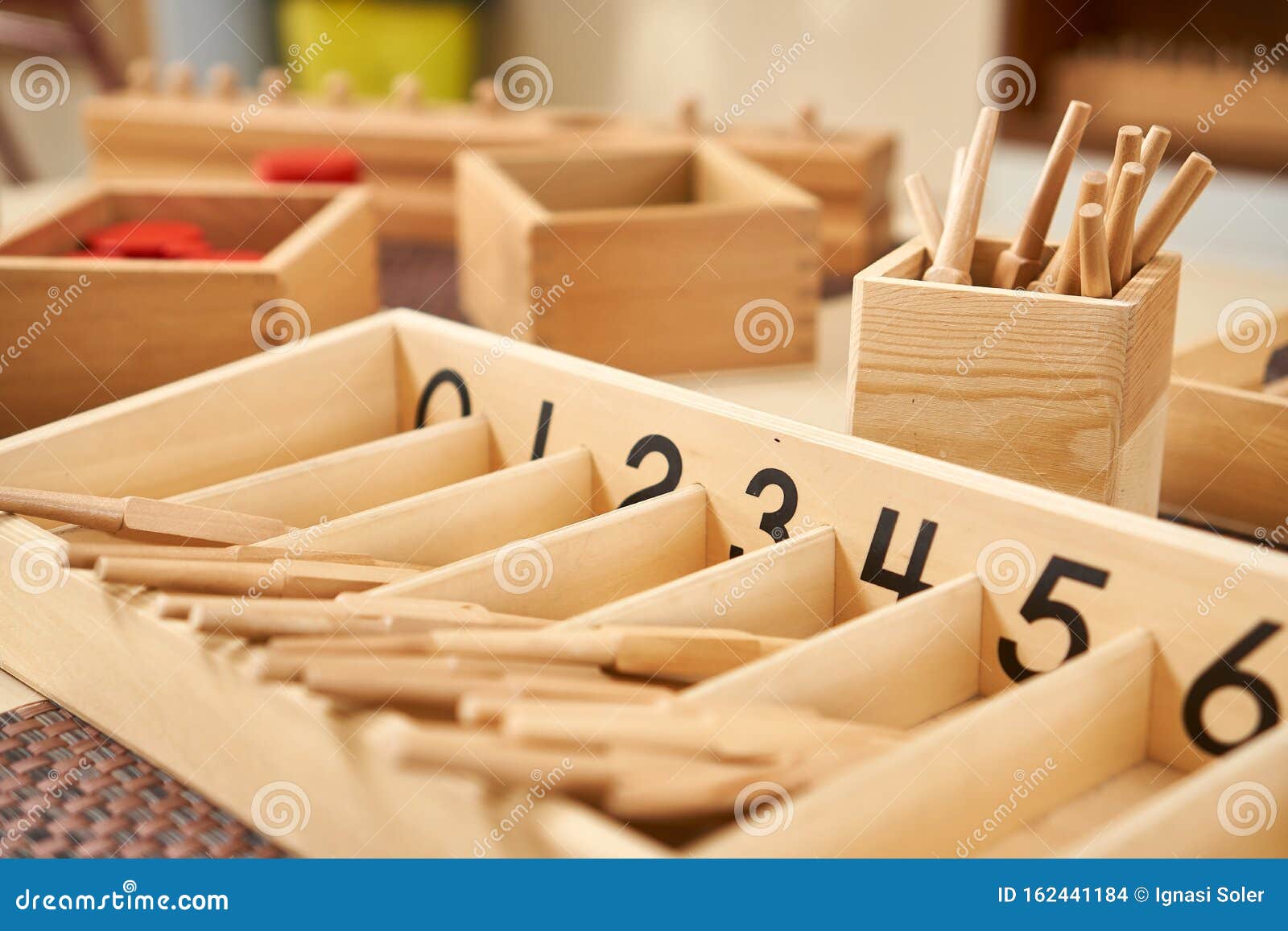 Montessori Counting Games Learning Numbers Stock Photo - Image of enjoy ...
