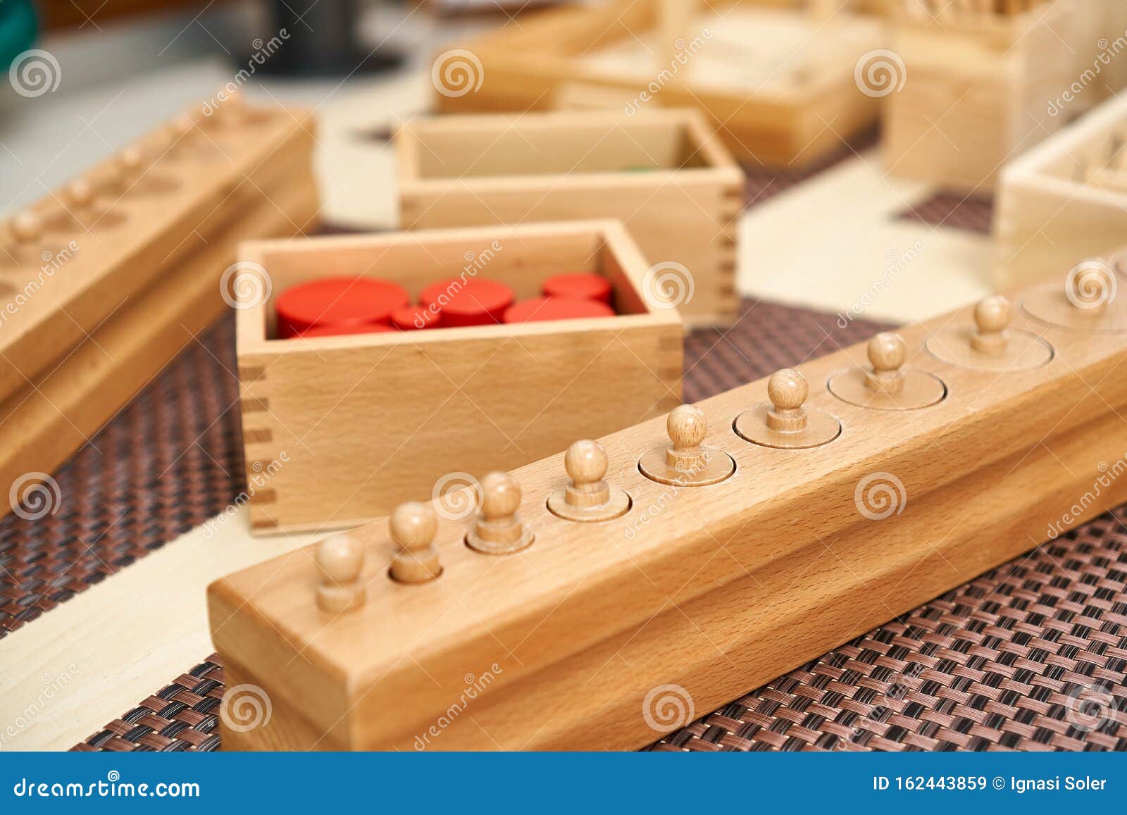 Montessori Counting Games Learning Numbers Stock Image - Image of ...