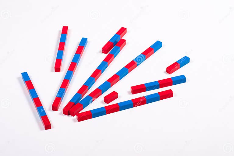 Montessori Counting Rods stock image. Image of education - 30379981