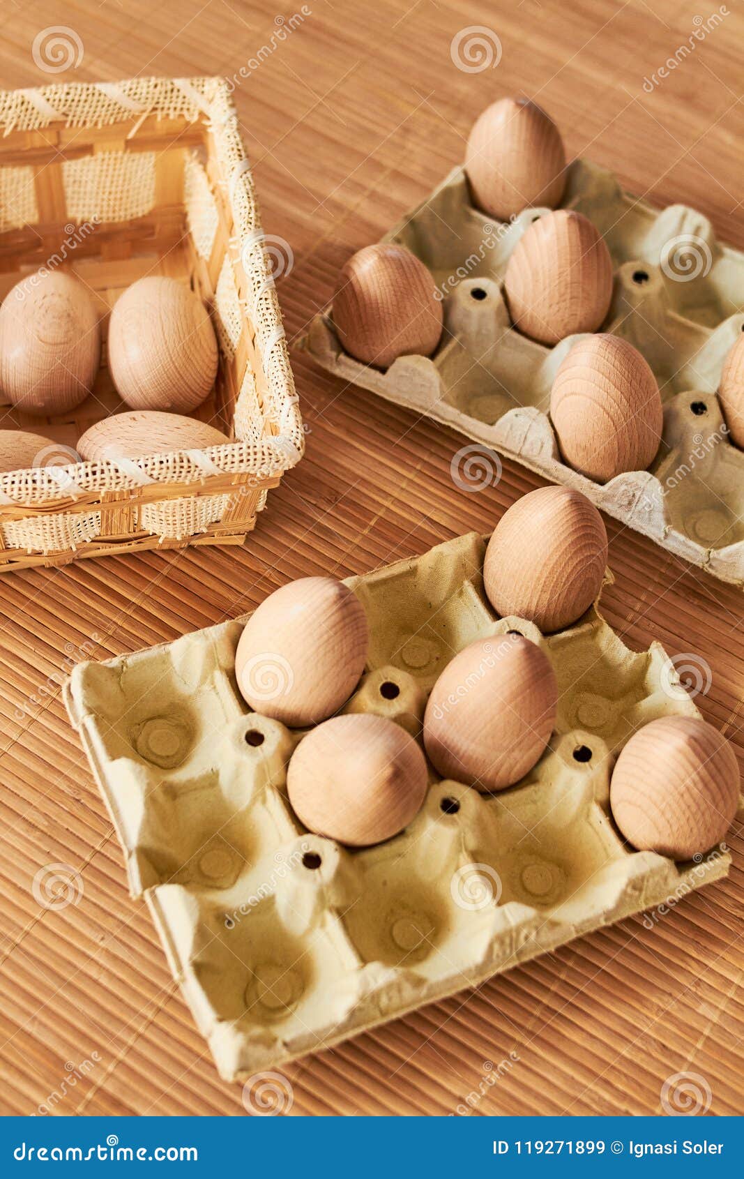Montessori Counting System with Eggs Stock Image - Image of child ...