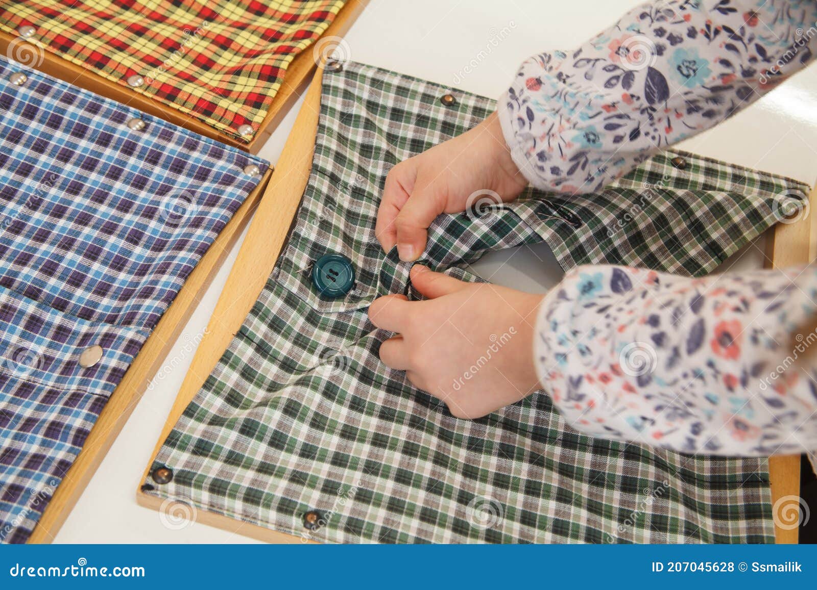 Dressing Frames: Montessori Practical Life Toys Royalty-Free Stock ...