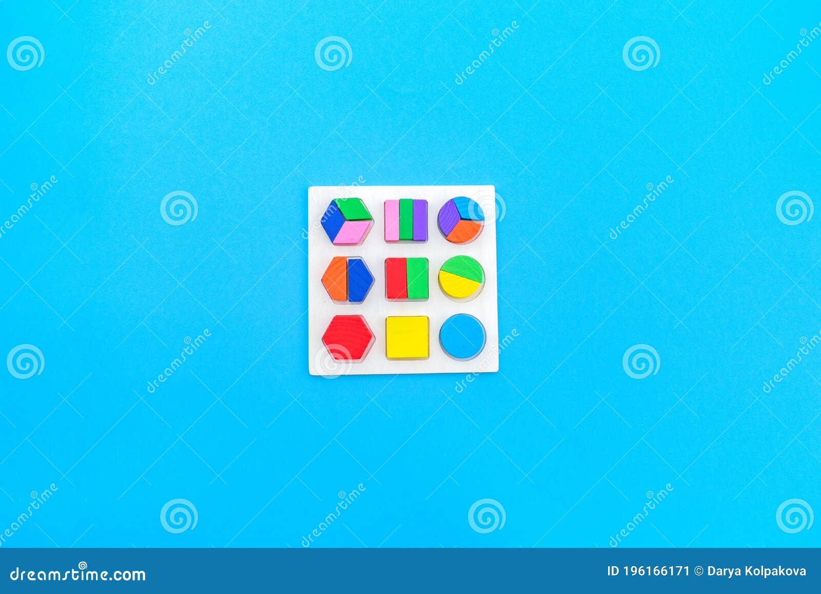 Montessori Material Sorting Shape. Education at Home Stock Image ...