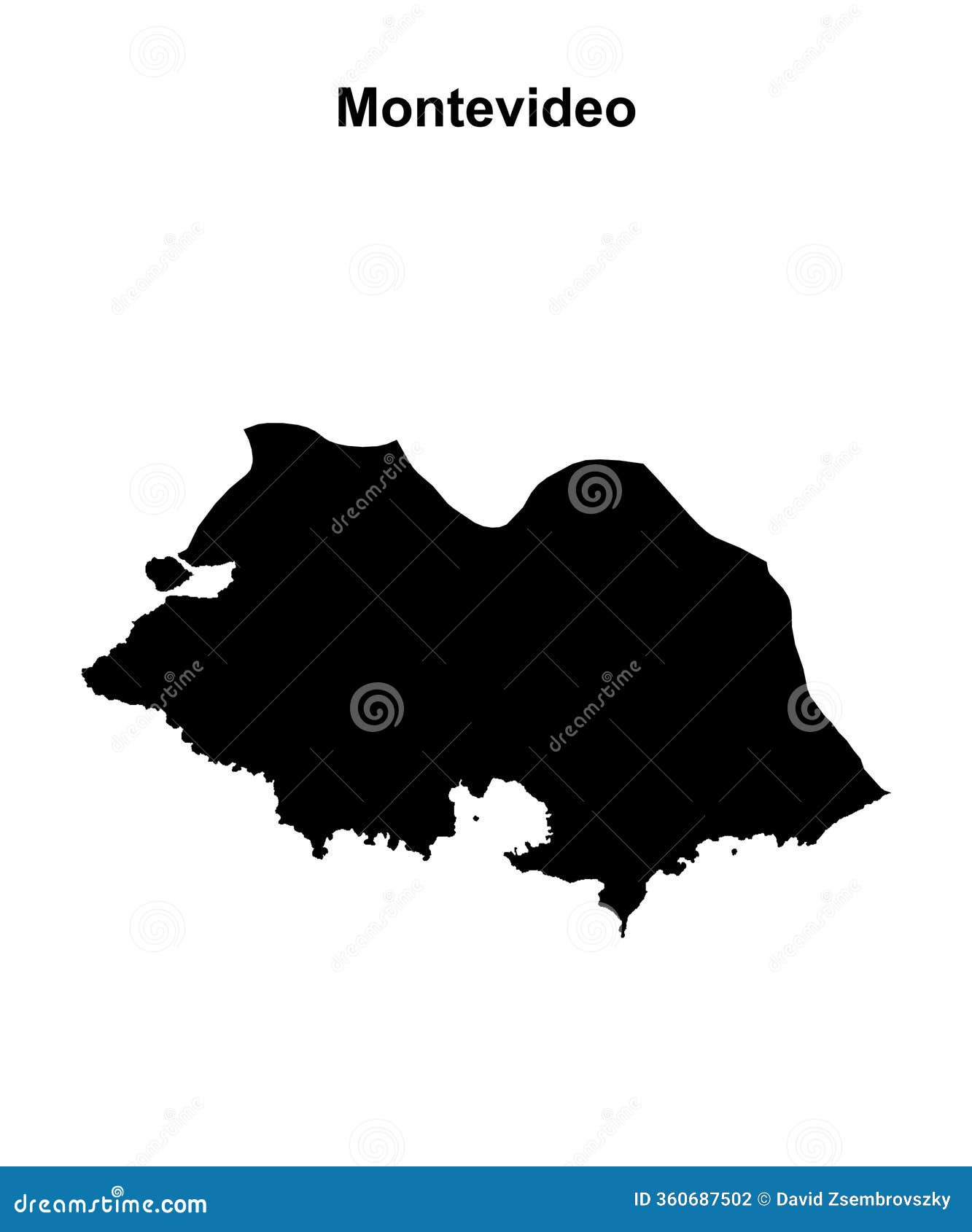 Montevideo Outline Map Vector Illustration | CartoonDealer.com #324171114