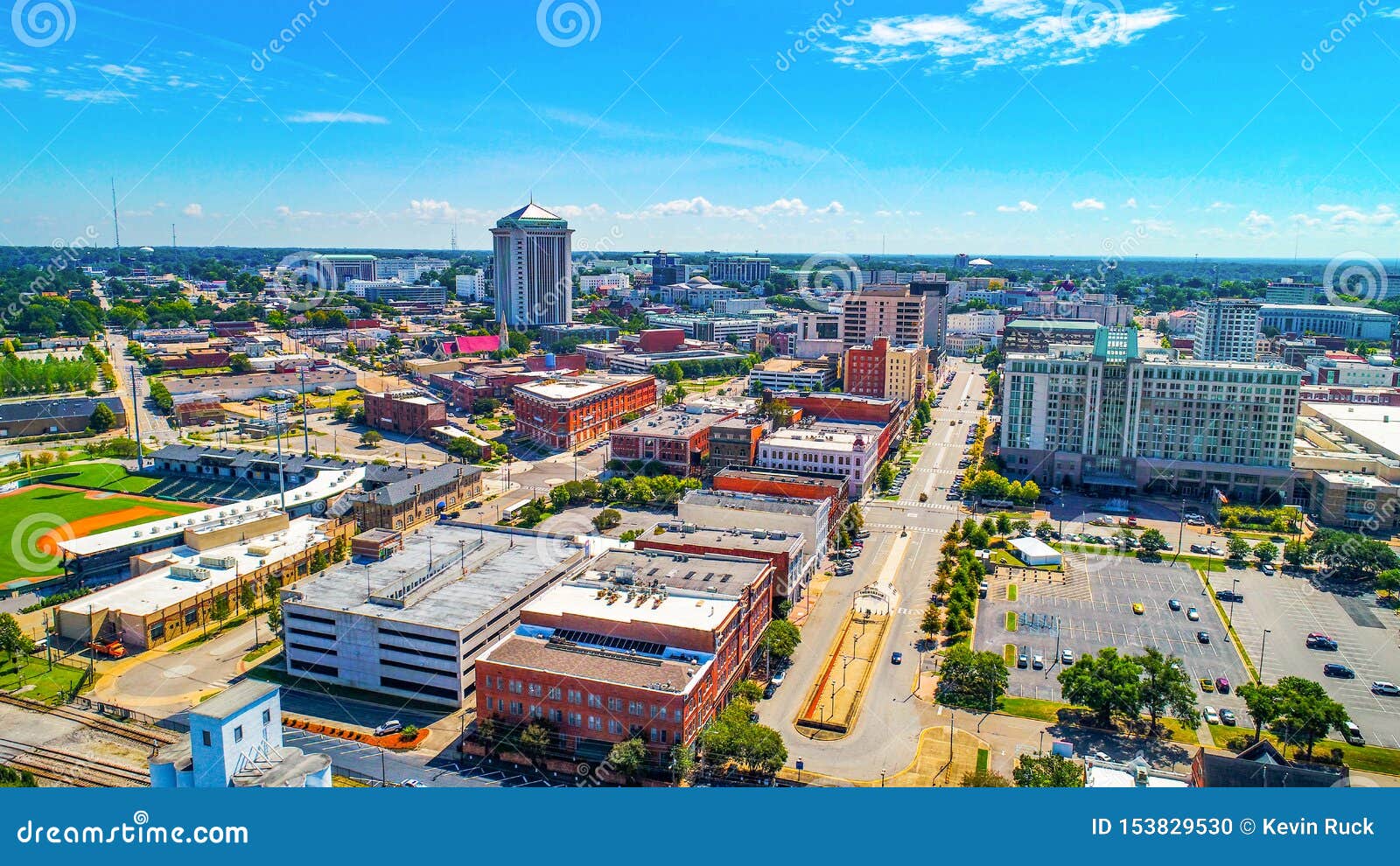 Montgomery Alabama Downtown Skyline Aerial Stockfoto - Bild von ...