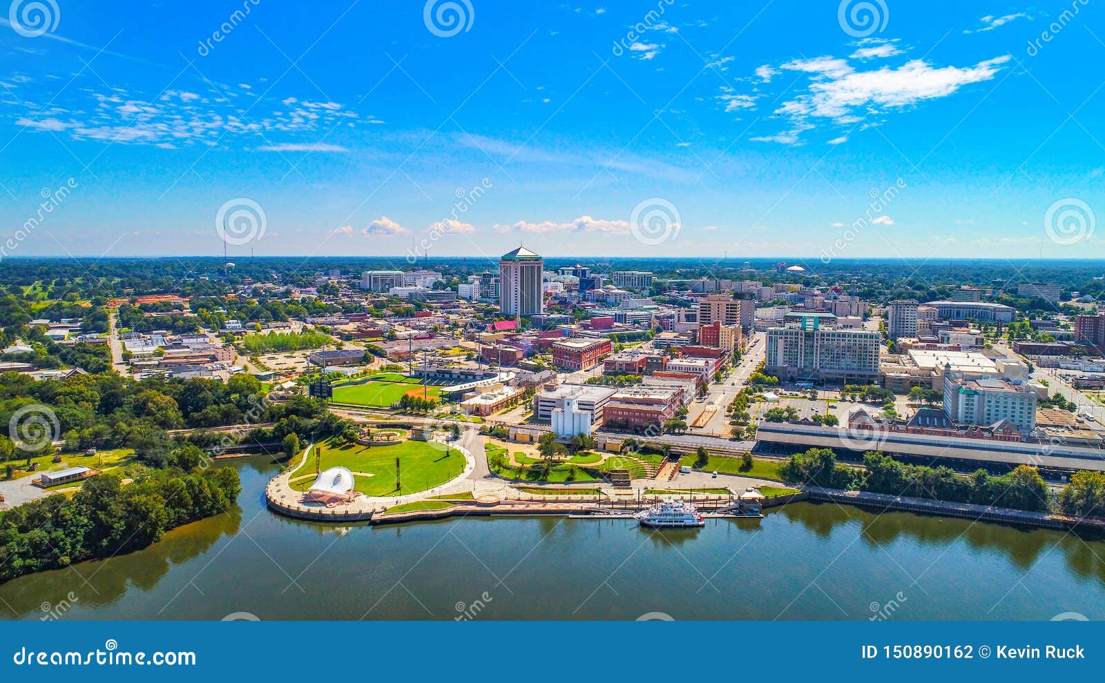 Montgomery Alabama Riverfront Park Skyline Aerial Stock Photo - Image ...