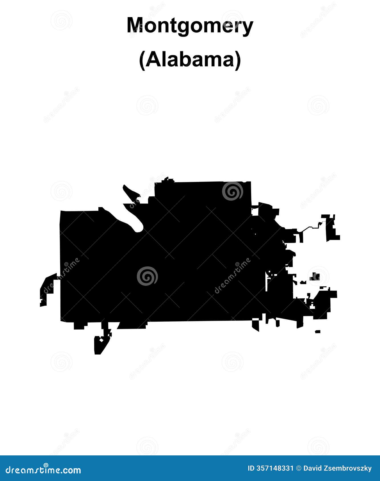 Montgomery Outline Map Cartoon Vector | CartoonDealer.com #324137585