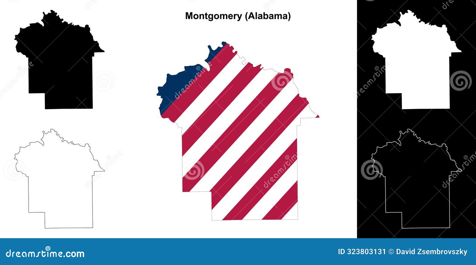Montgomery outline map stock illustration. Illustration of blank ...