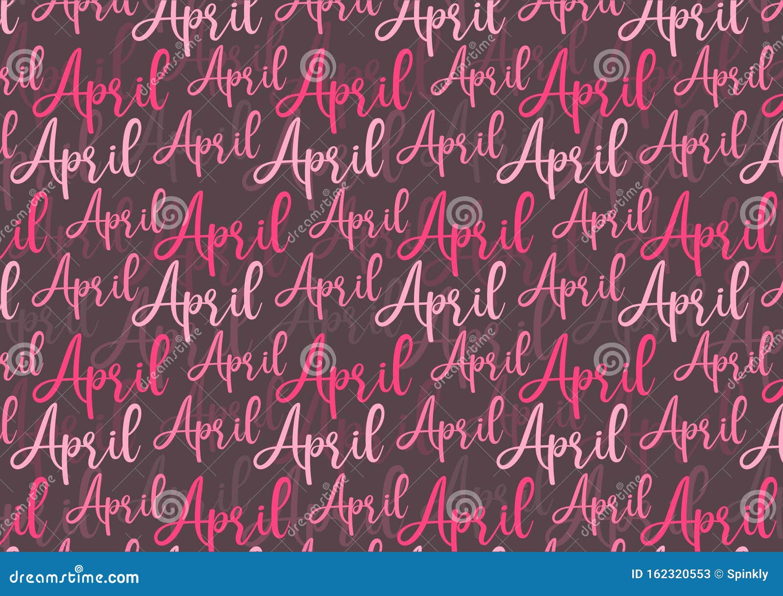 Month of April Text Pattern Wallpaper Stock Illustration - Illustration ...