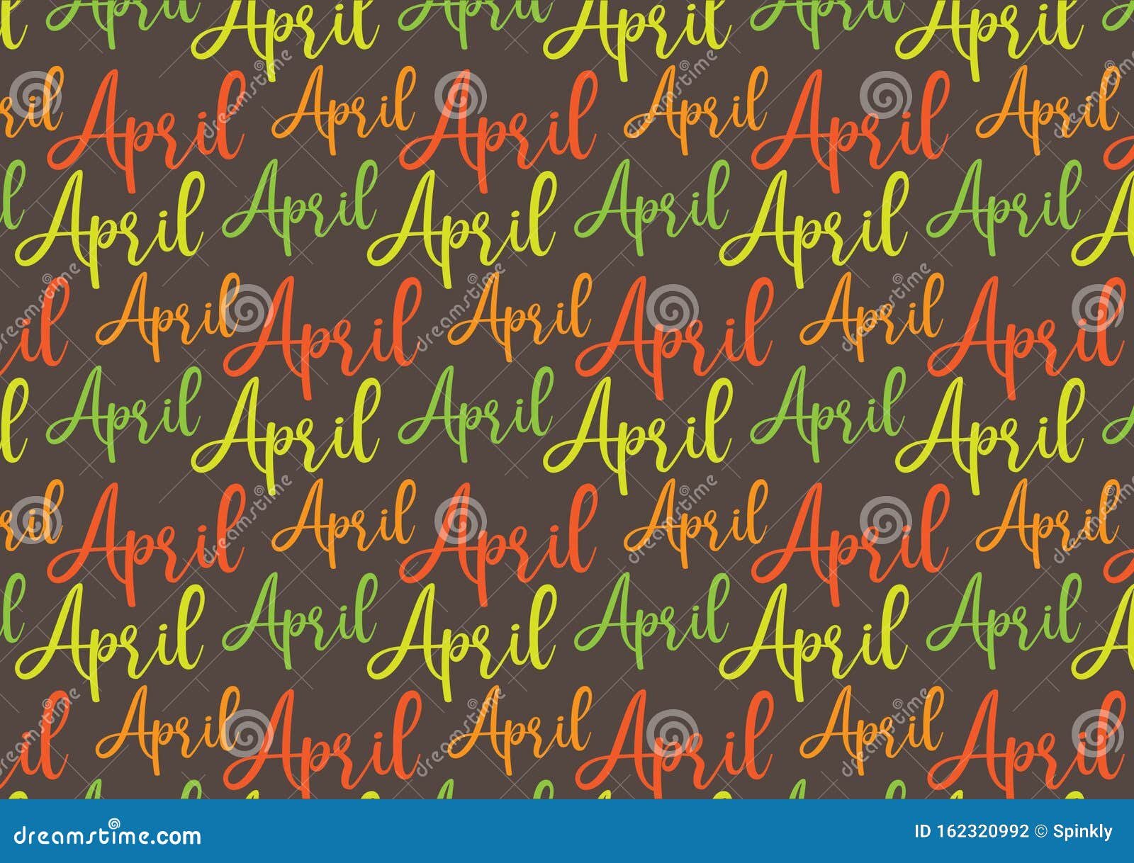 Month of April Text Pattern Wallpaper Stock Illustration - Illustration ...
