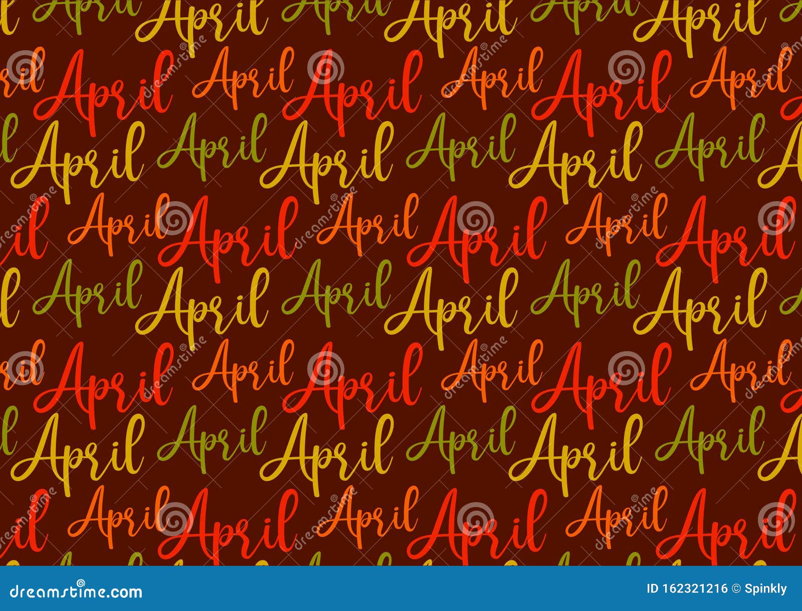 Month of April Text Pattern Wallpaper Stock Illustration - Illustration ...