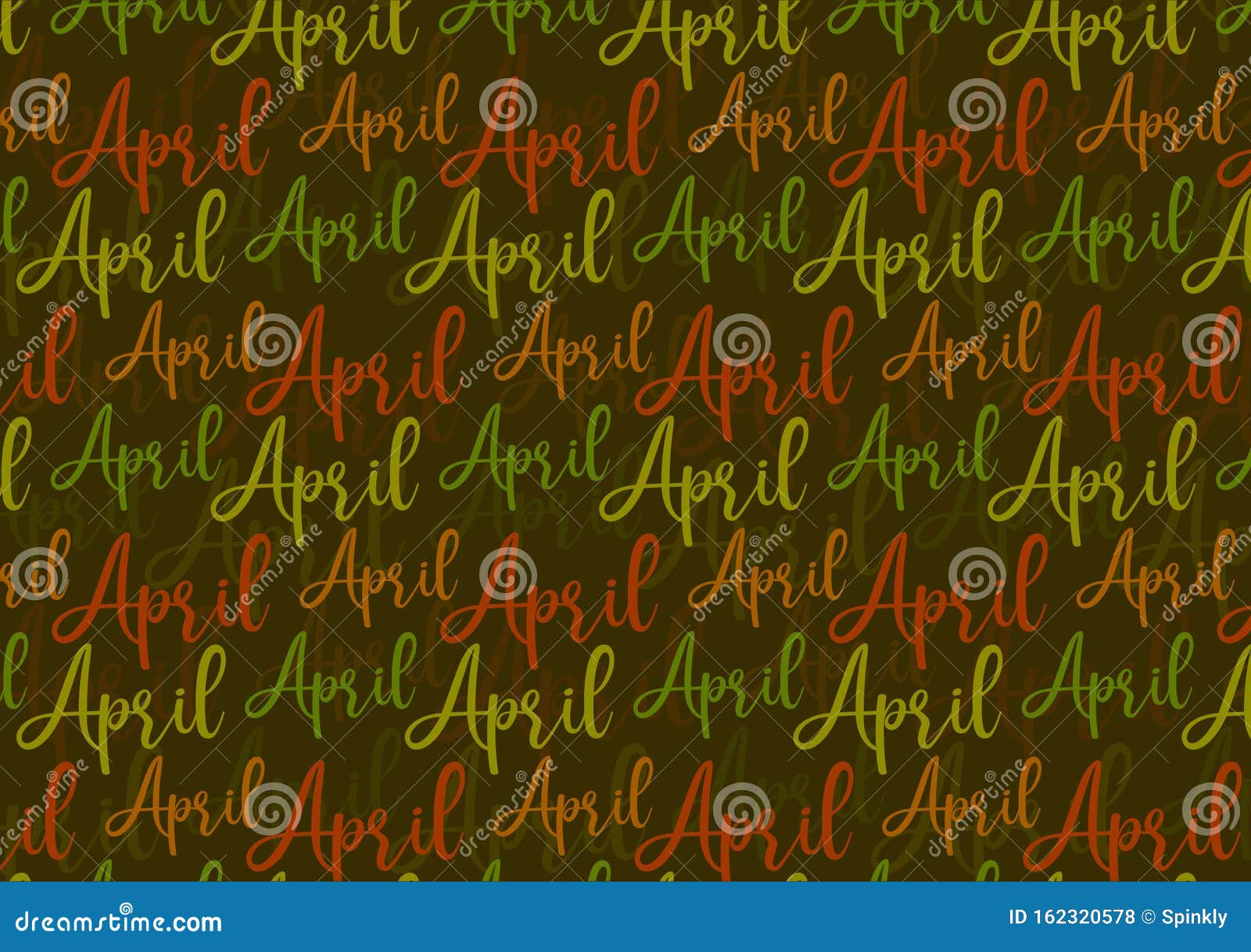 Month of April Text Pattern Wallpaper Stock Illustration - Illustration ...