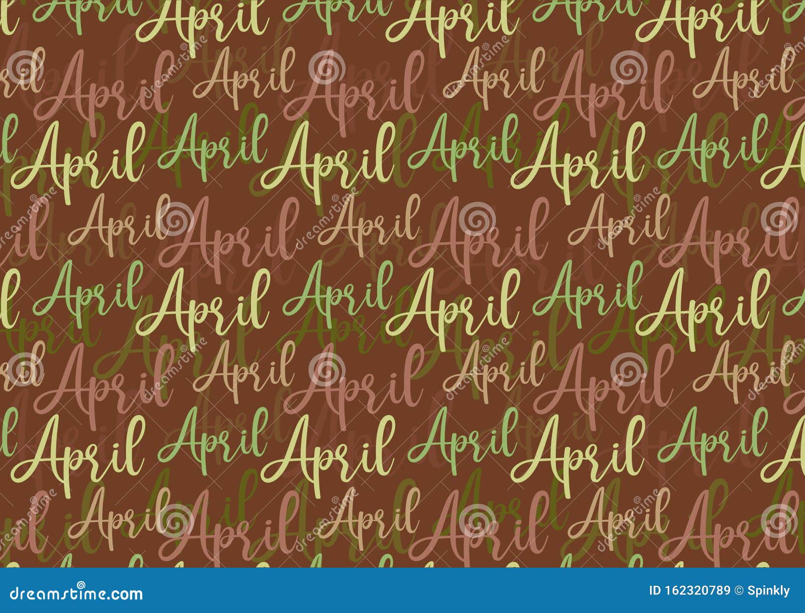 Month of April Text Pattern Wallpaper Stock Illustration - Illustration ...