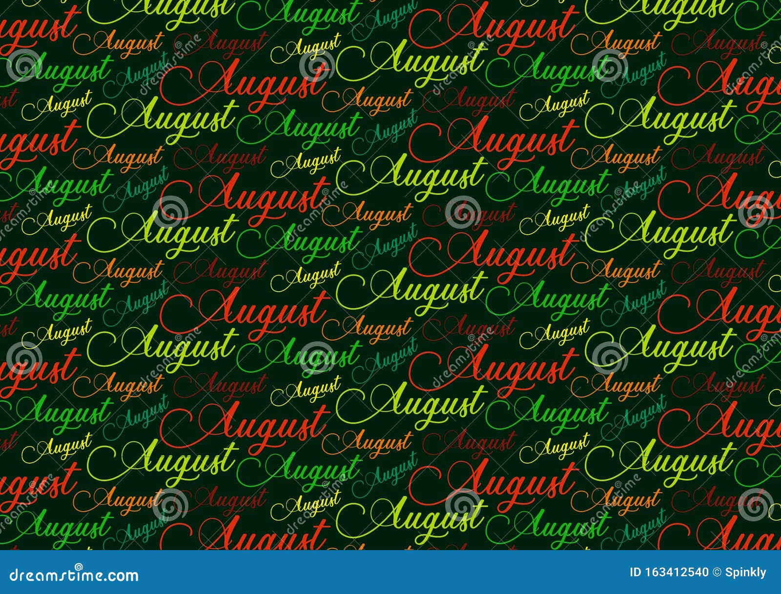 Month of August Text Pattern Wallpaper Stock Illustration ...