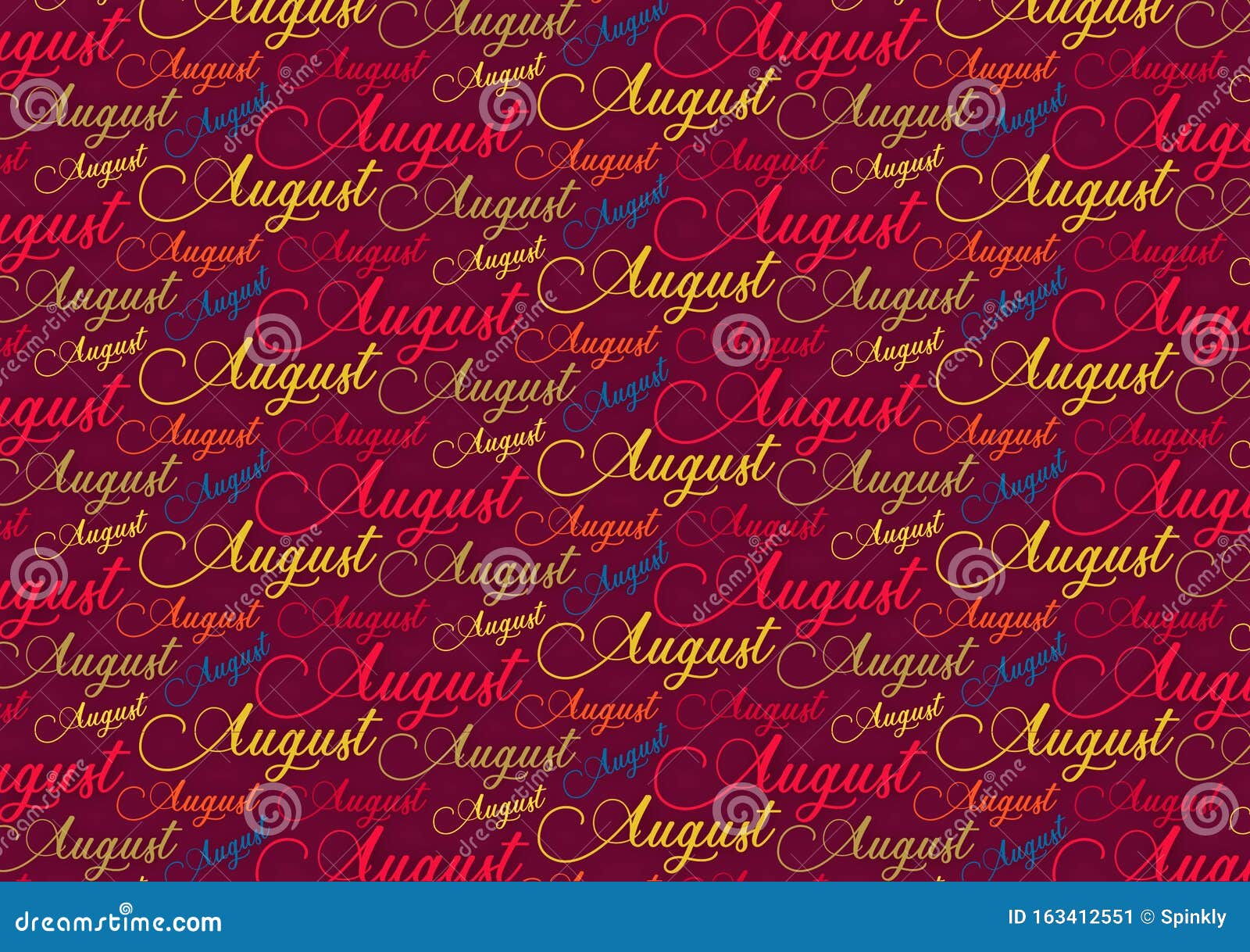 Month of August Text Pattern Wallpaper Stock Illustration ...