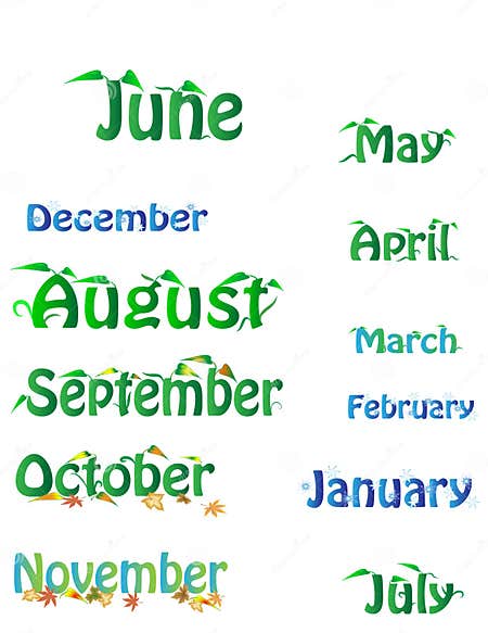 Month of the calendar stock vector. Illustration of metal - 15798920