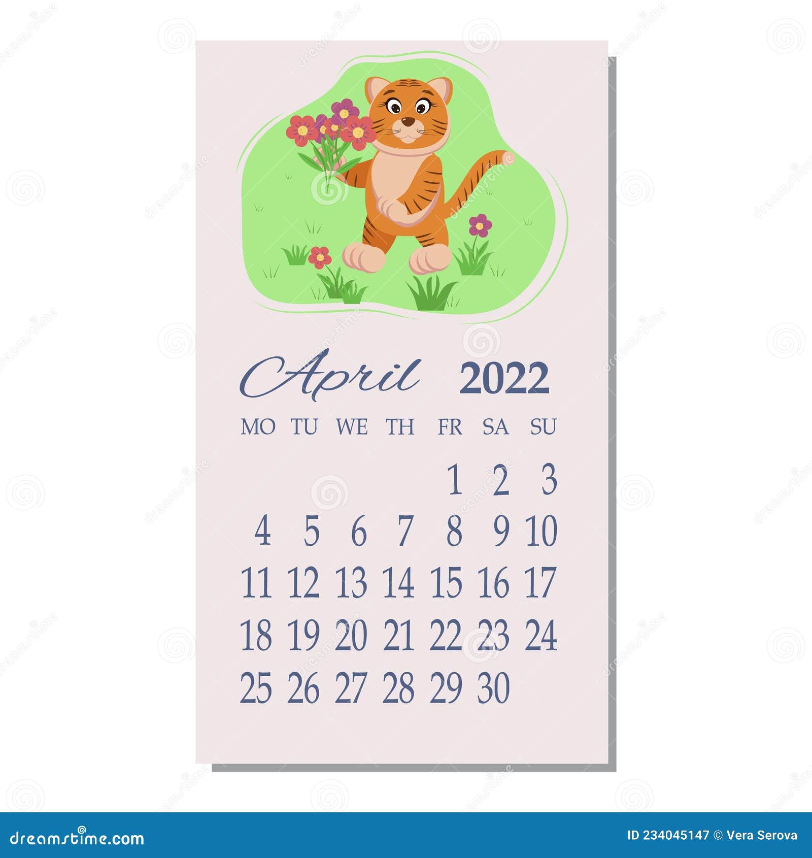 The Month of the Calendar is April Stock Vector - Illustration of ...