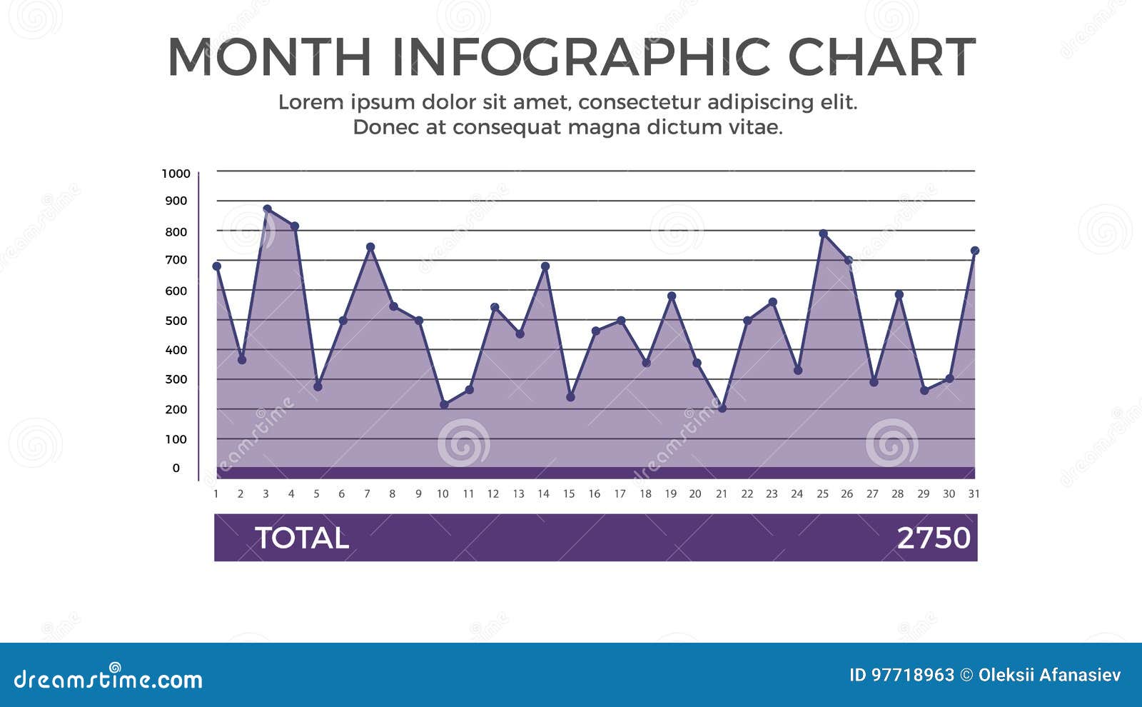 Month Chart Infographic Element Stock Vector - Illustration of plan ...