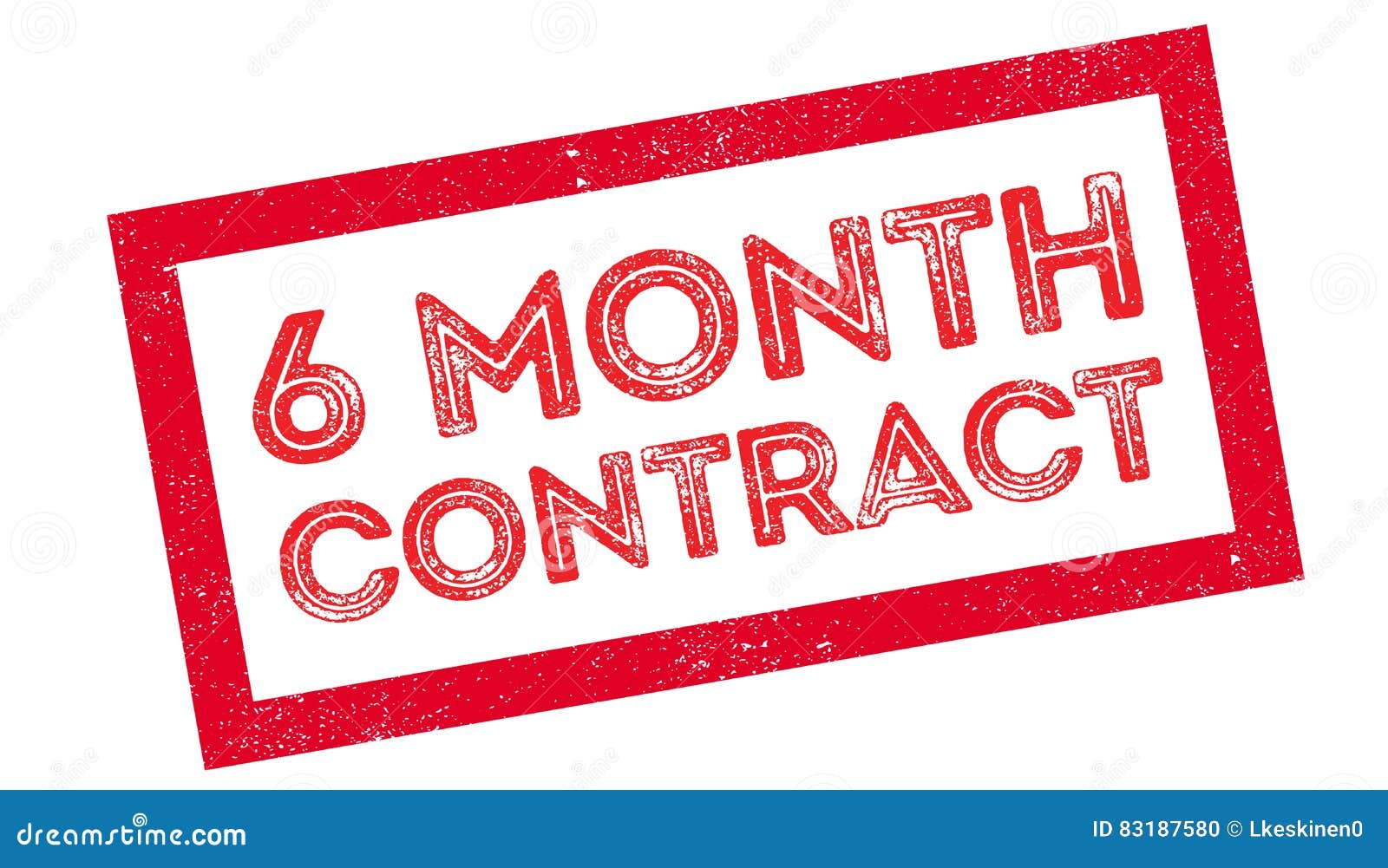 6 Month Contract Rubber Stamp Stock Illustration - Illustration of ...