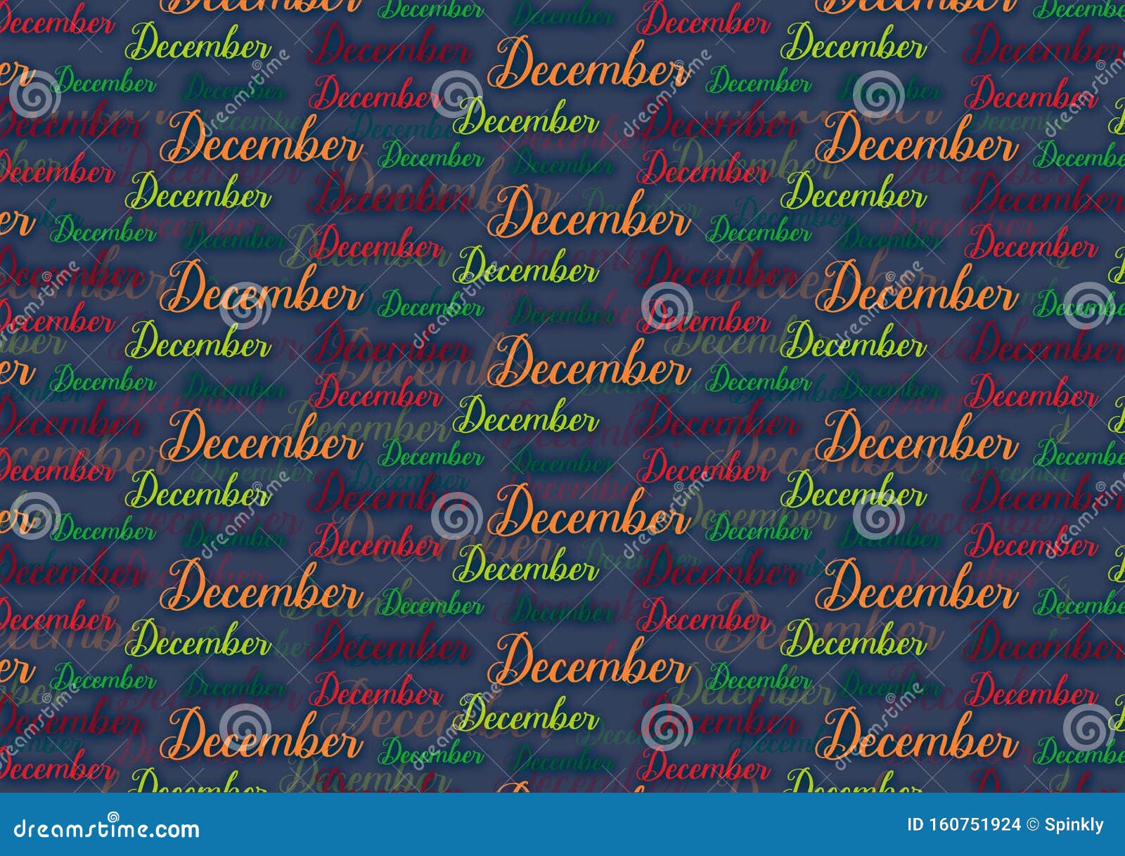 Month of December Text Pattern Wallpaper Stock Illustration ...