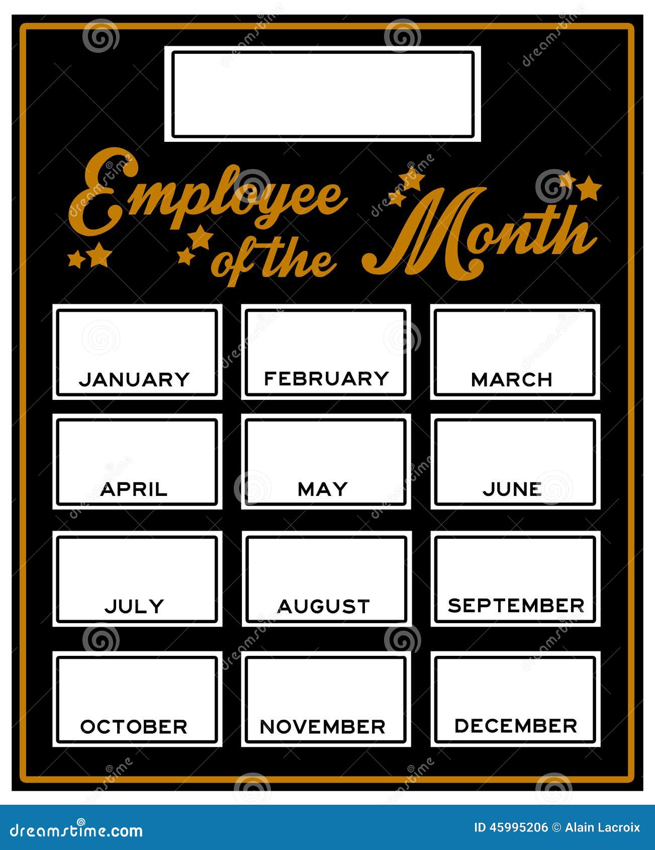 Month employee stock illustration. Illustration of employee - 45995206