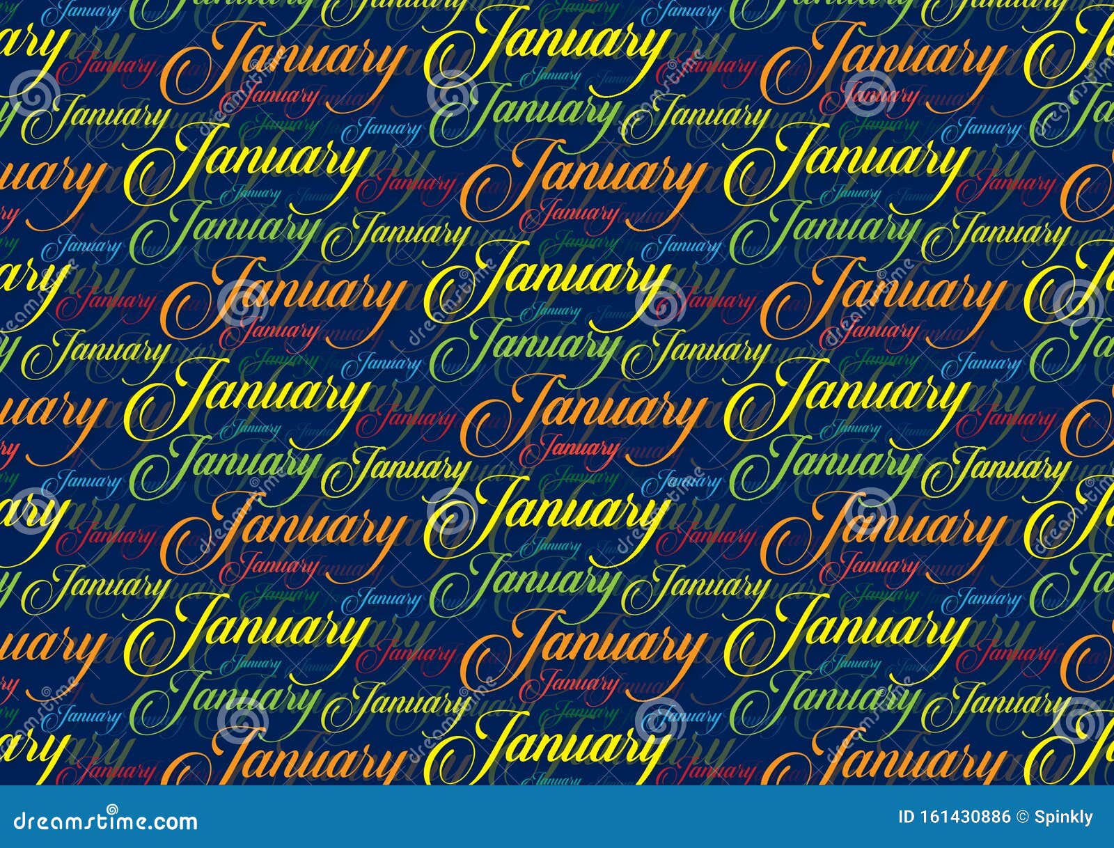 Month of January Text Pattern Wallpaper Stock Illustration ...