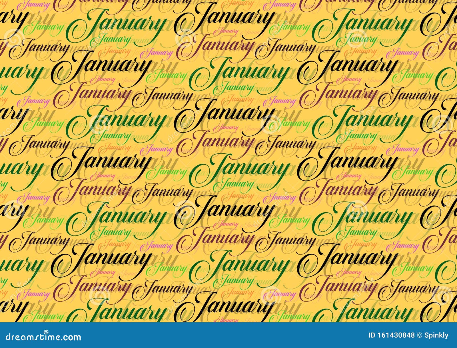 Month of January Text Pattern Wallpaper Stock Illustration ...