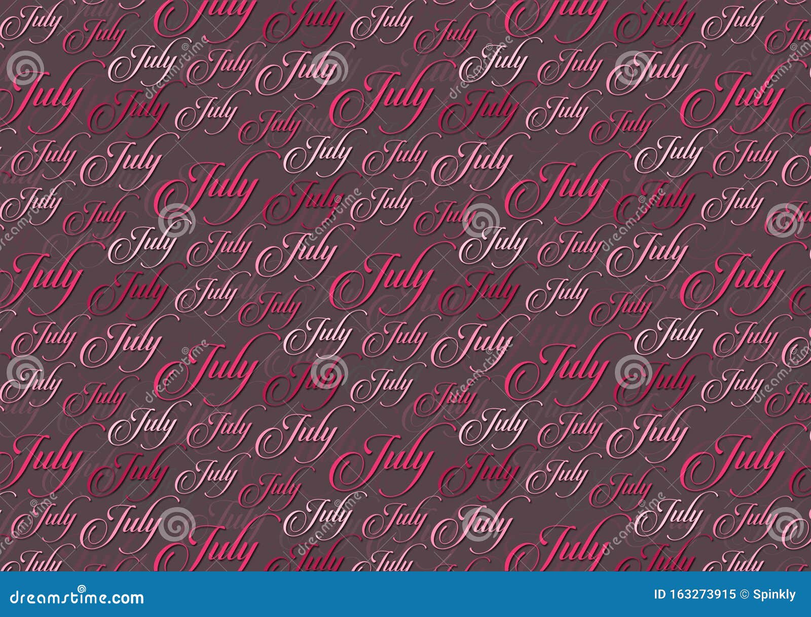 Month of July Text Pattern Wallpaper Stock Illustration - Illustration ...