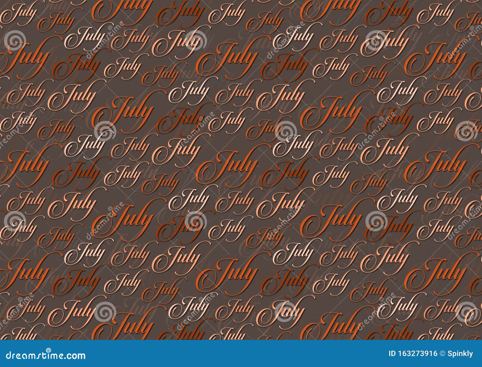 Month of July Text Pattern Wallpaper Stock Illustration - Illustration ...