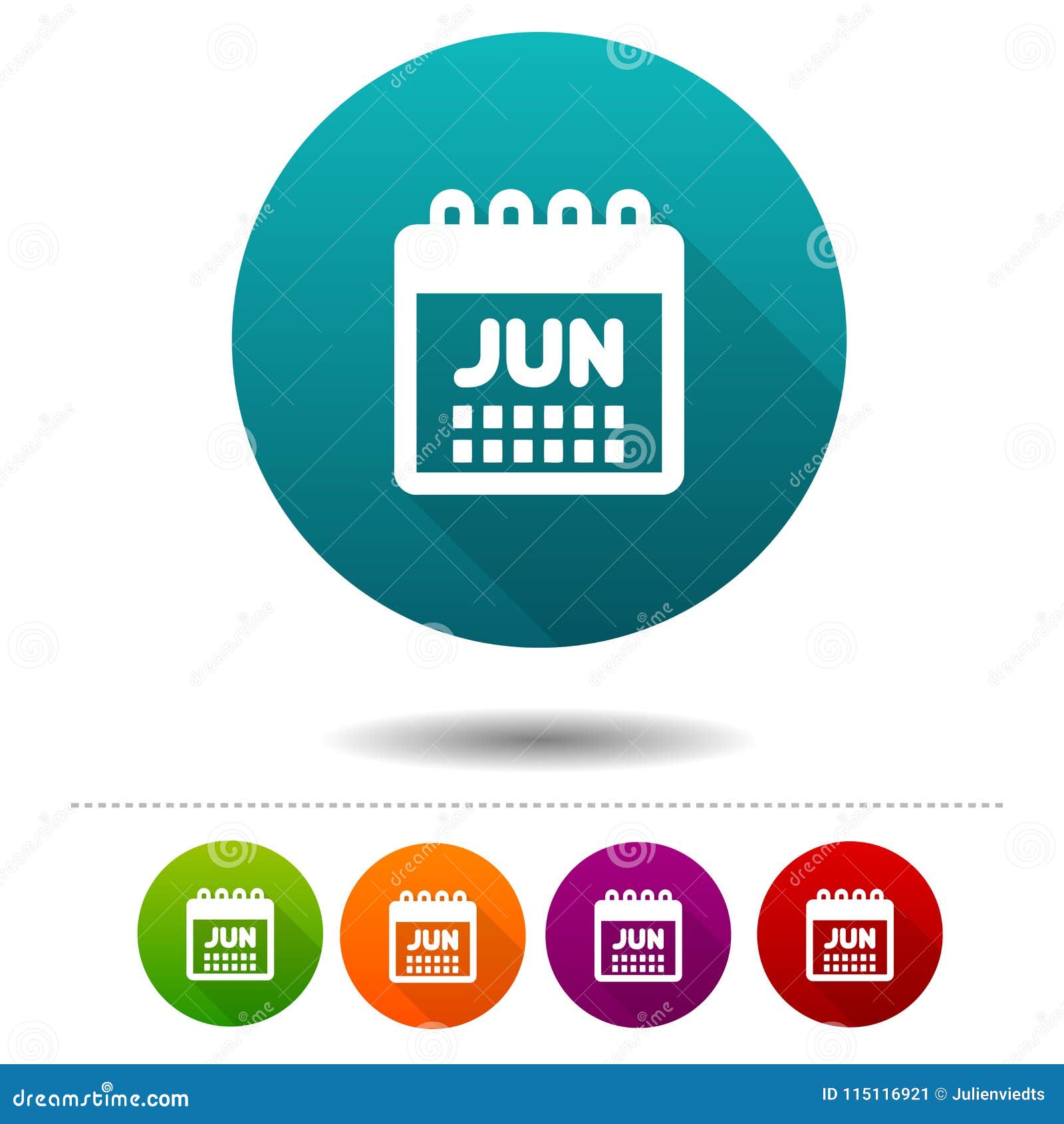 Month June Icon. Calendar Symbol Sign. Web Button Stock Vector ...