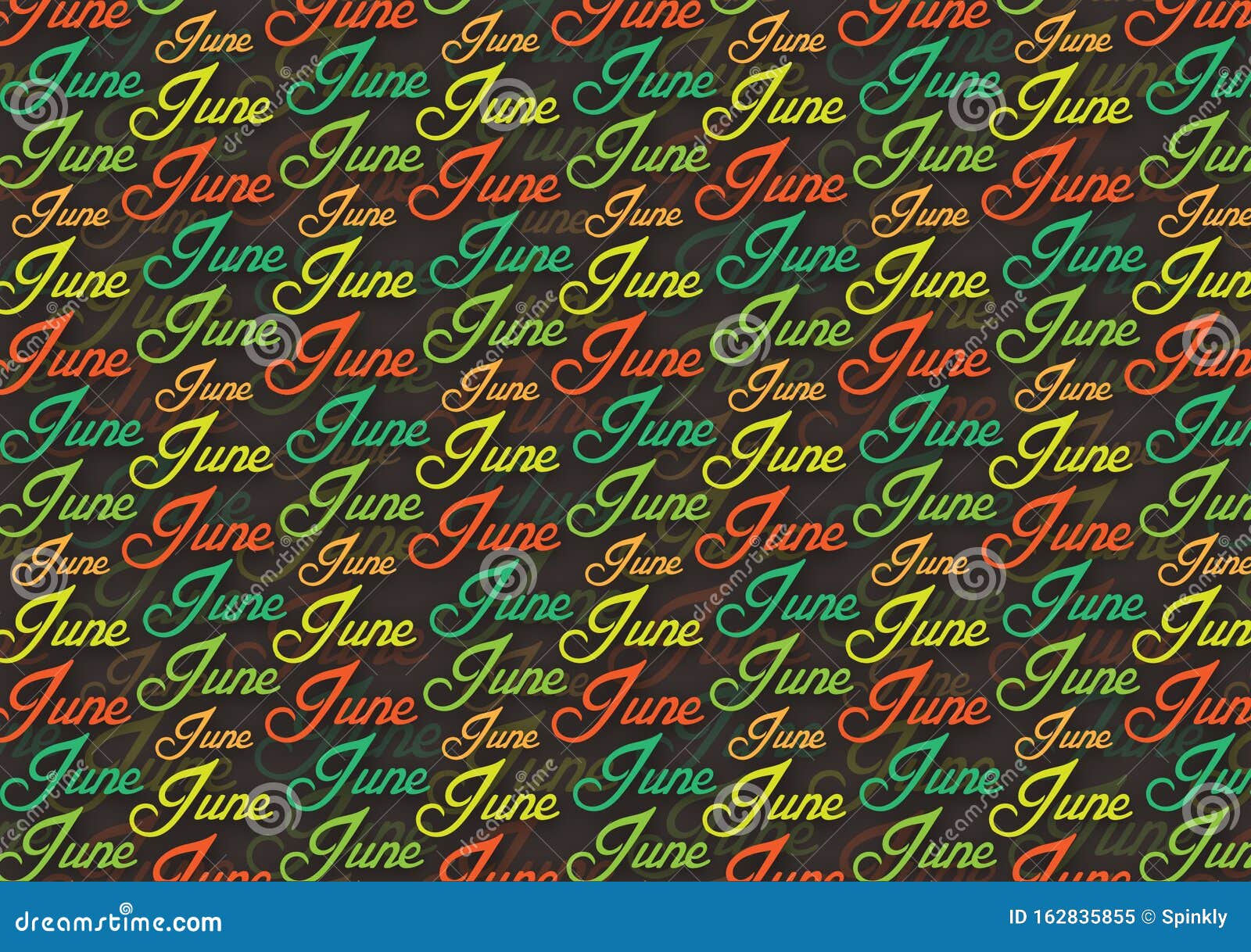 Month of June Text Pattern Wallpaper Stock Illustration - Illustration ...