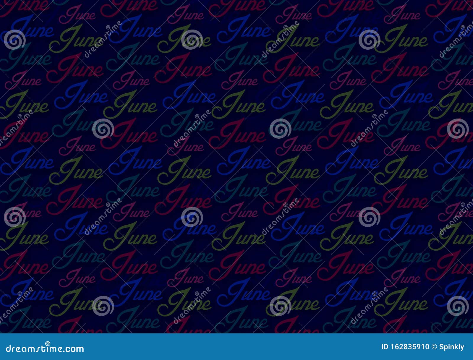 Month of June Text Pattern Wallpaper Stock Illustration - Illustration ...