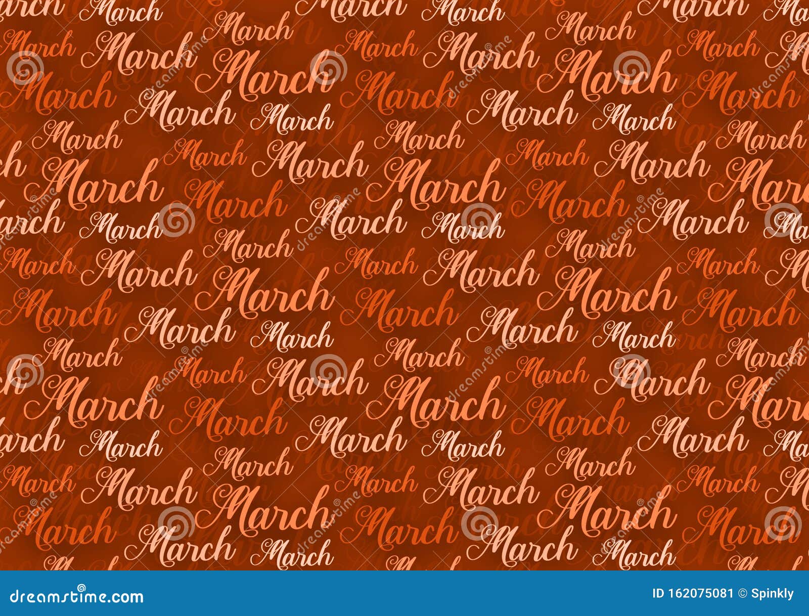 Month of March Text Pattern Wallpaper Stock Illustration - Illustration ...