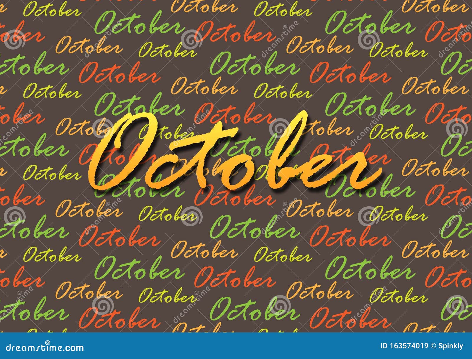 Month of October Text Pattern Wallpaper Stock Illustration ...