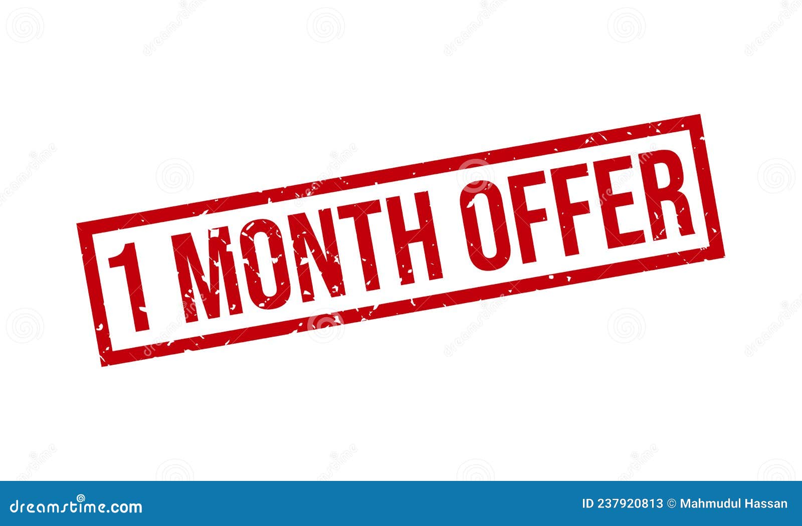 1 Month Offer Rubber Grunge Stamp Seal Vector Illustration Stock Vector ...
