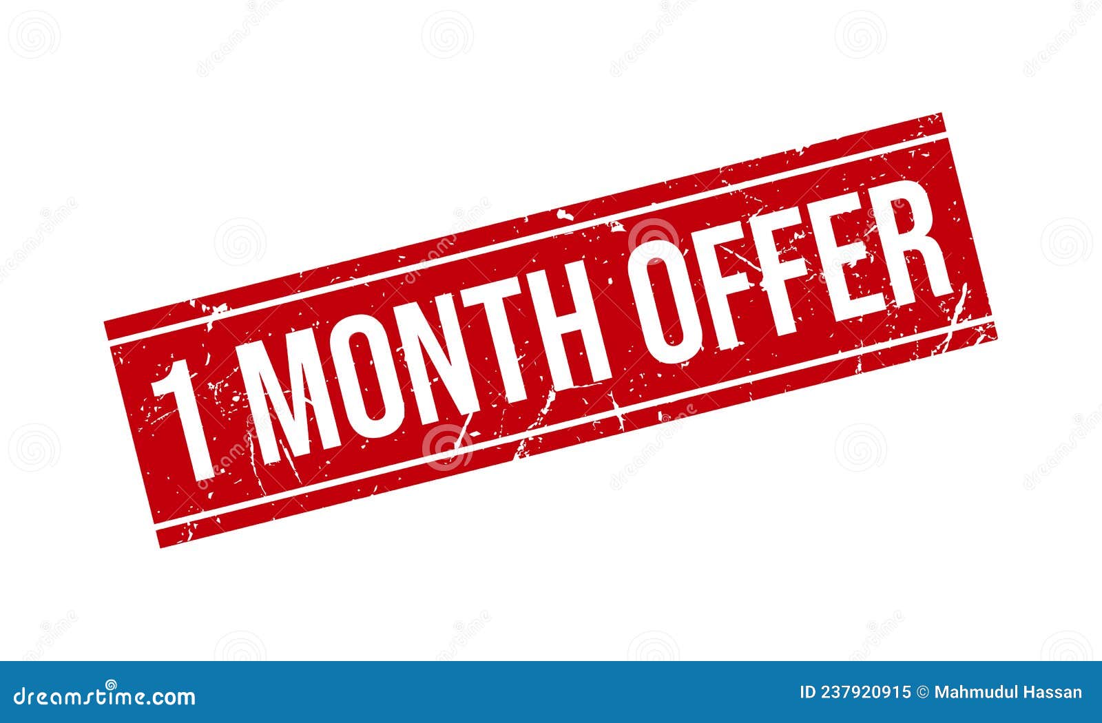 1 Month Offer Rubber Grunge Stamp Seal Vector Illustration Stock Vector ...