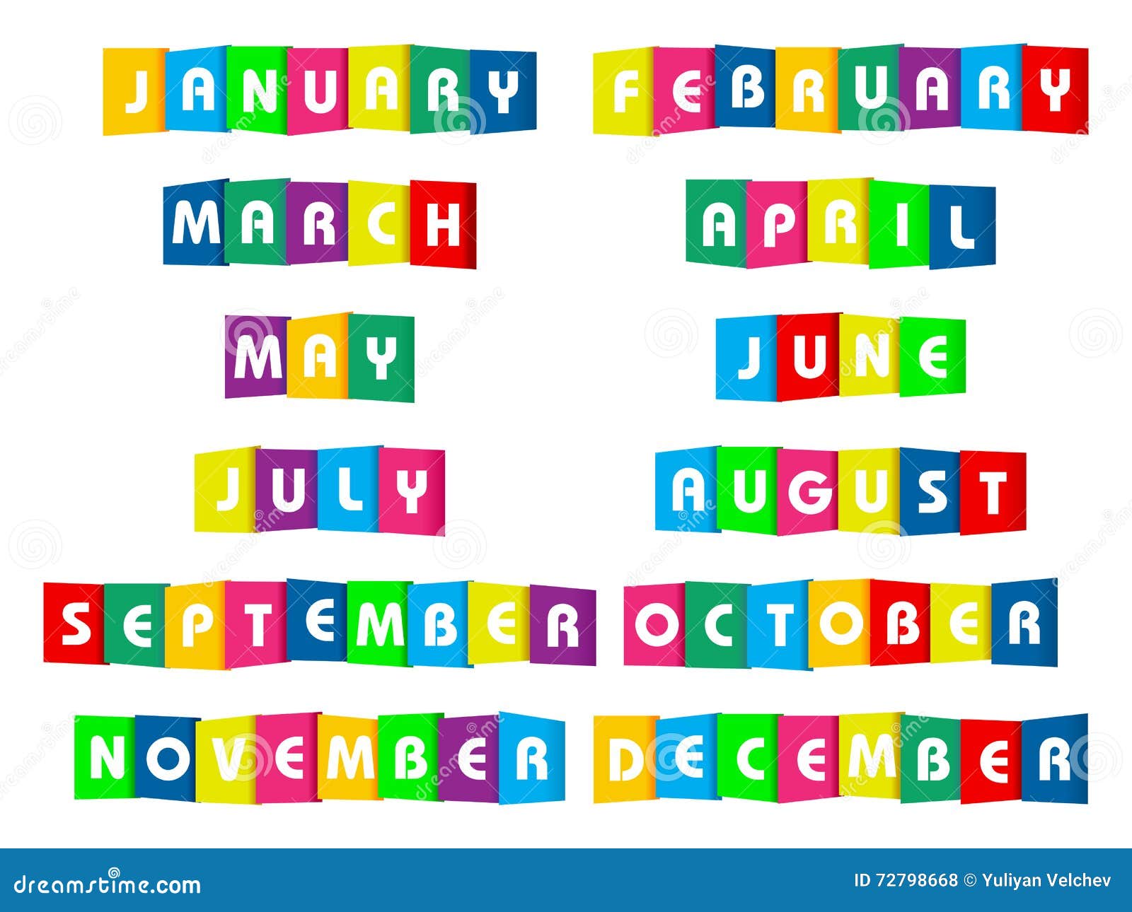 Month paper text stock vector. Illustration of schedule - 72798668