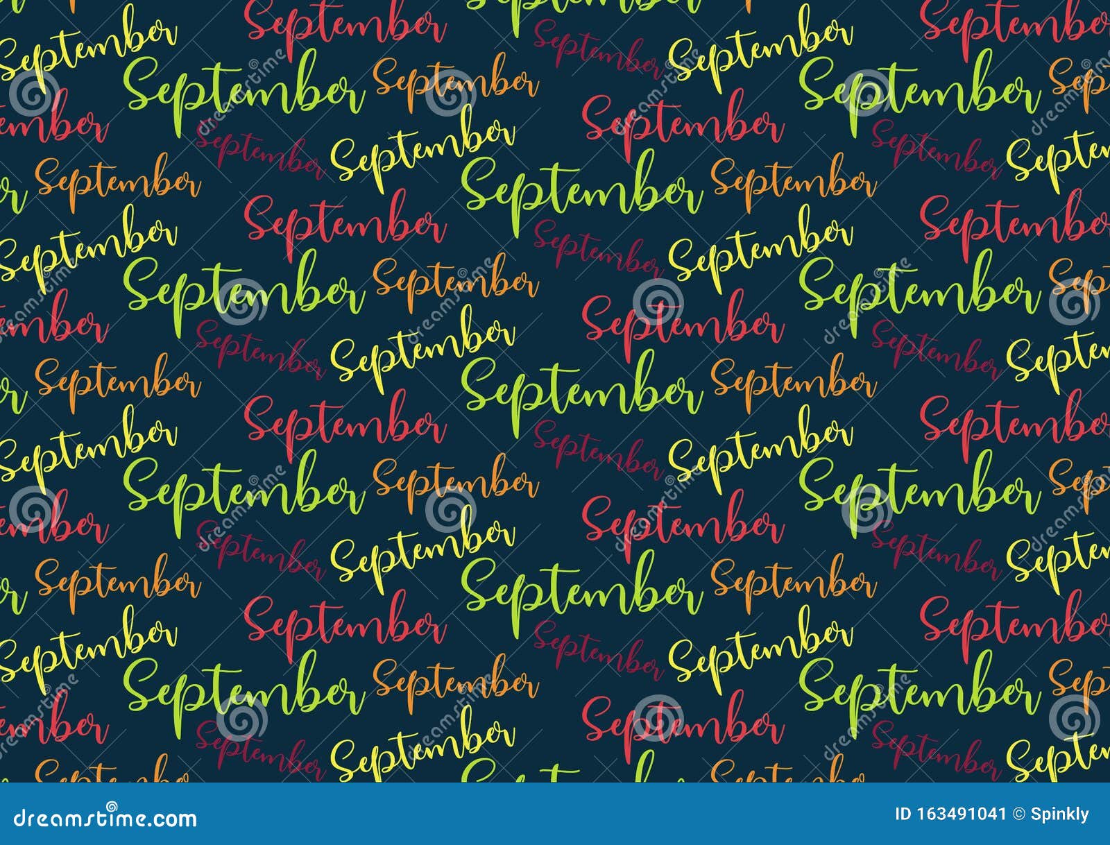 Month of September Text Pattern Wallpaper Stock Illustration ...