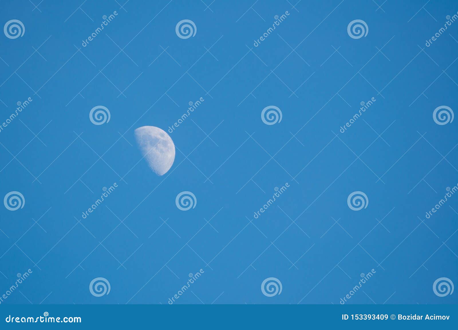 Month in the Sky in the Middle of the Day Stock Image - Image of beauty ...