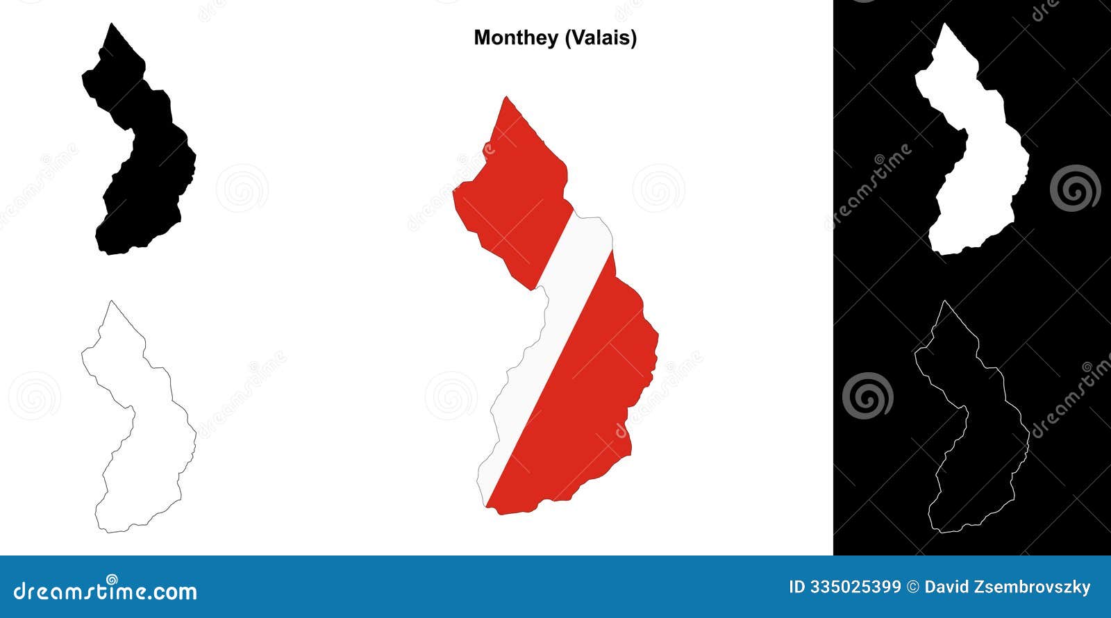 Monthey Outline Map Cartoon Vector | CartoonDealer.com #335025399