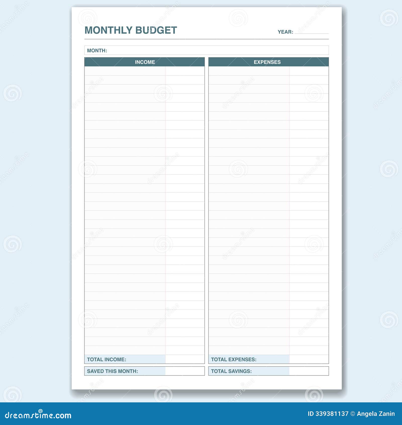 Monthly Budget Planner Template For Print. Printable Budget Planner ...