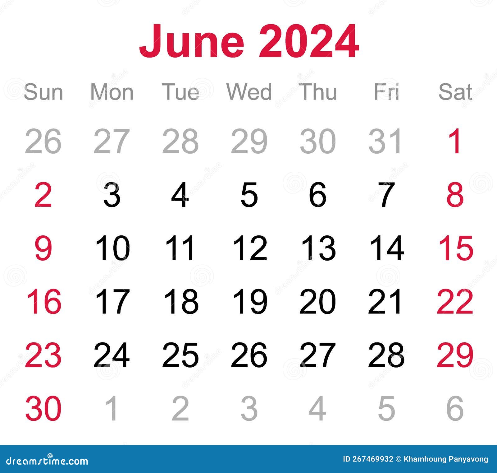 June 2024 Lunar Calendar, Moon Cycles Royalty-Free Stock Image ...