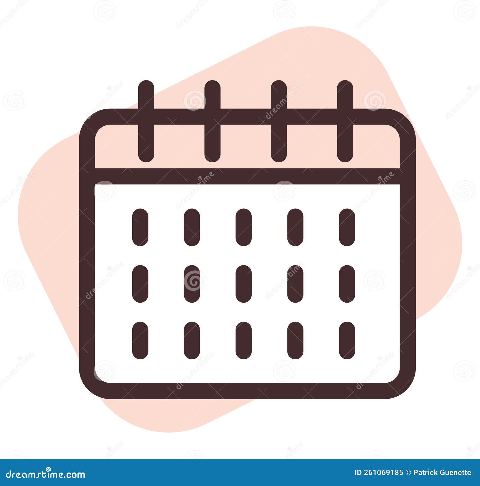 Monthly calender, icon stock vector. Illustration of background - 261069185