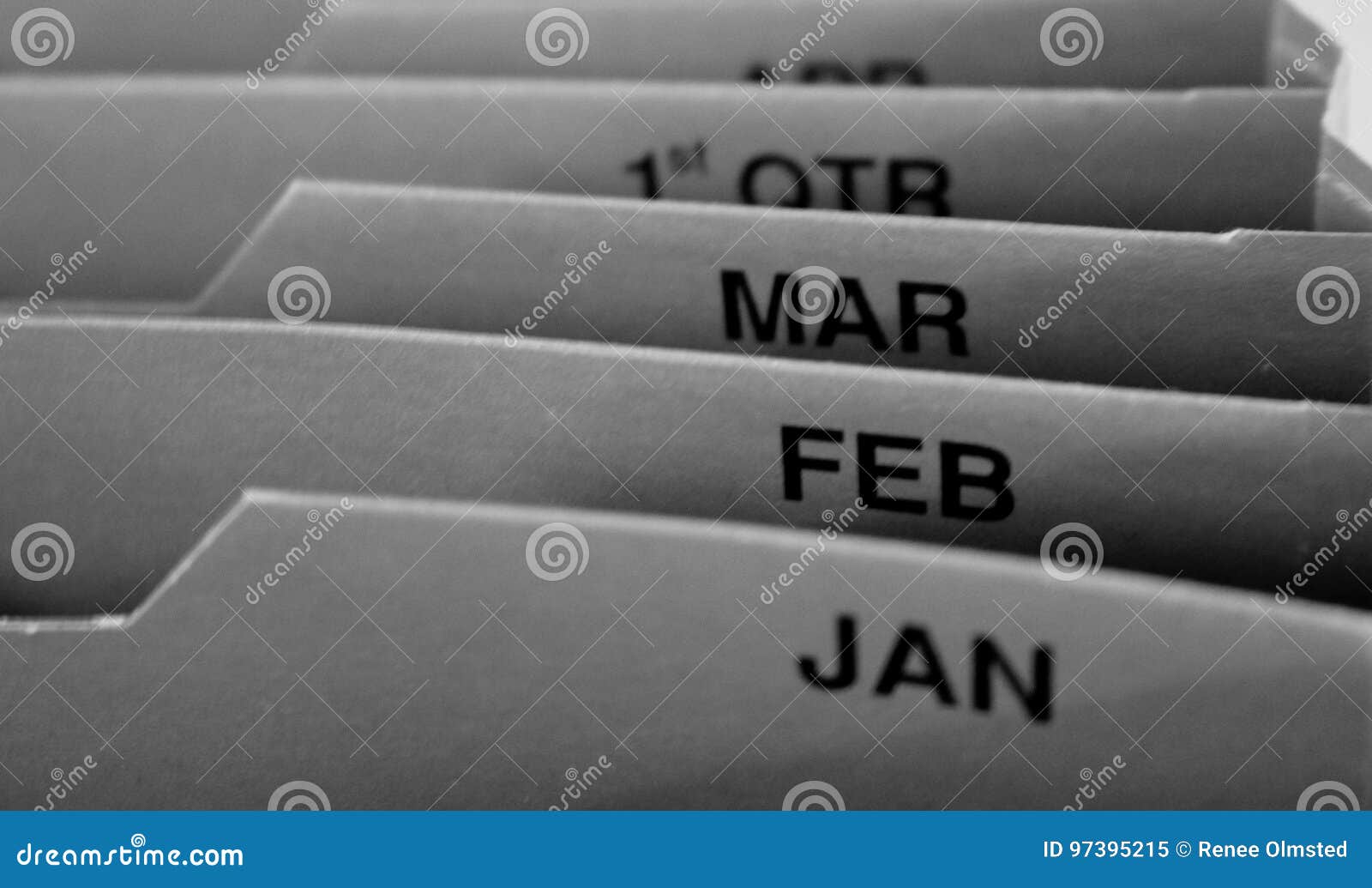 Monthly File stock image. Image of office, numbered, numerical - 97395215
