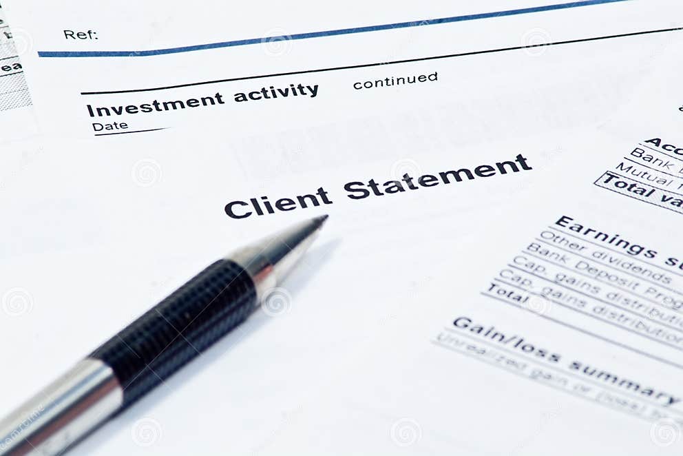 Monthly Financial Statement Stock Image - Image of company, graph: 4064825