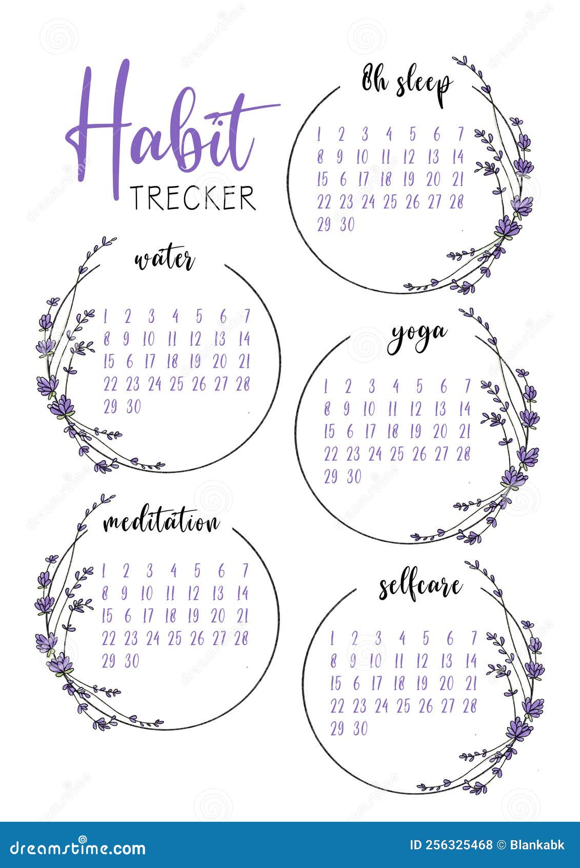 Monthly Habit Tracker Printable Template, Routine Tracker, A4, A5 Stock ...