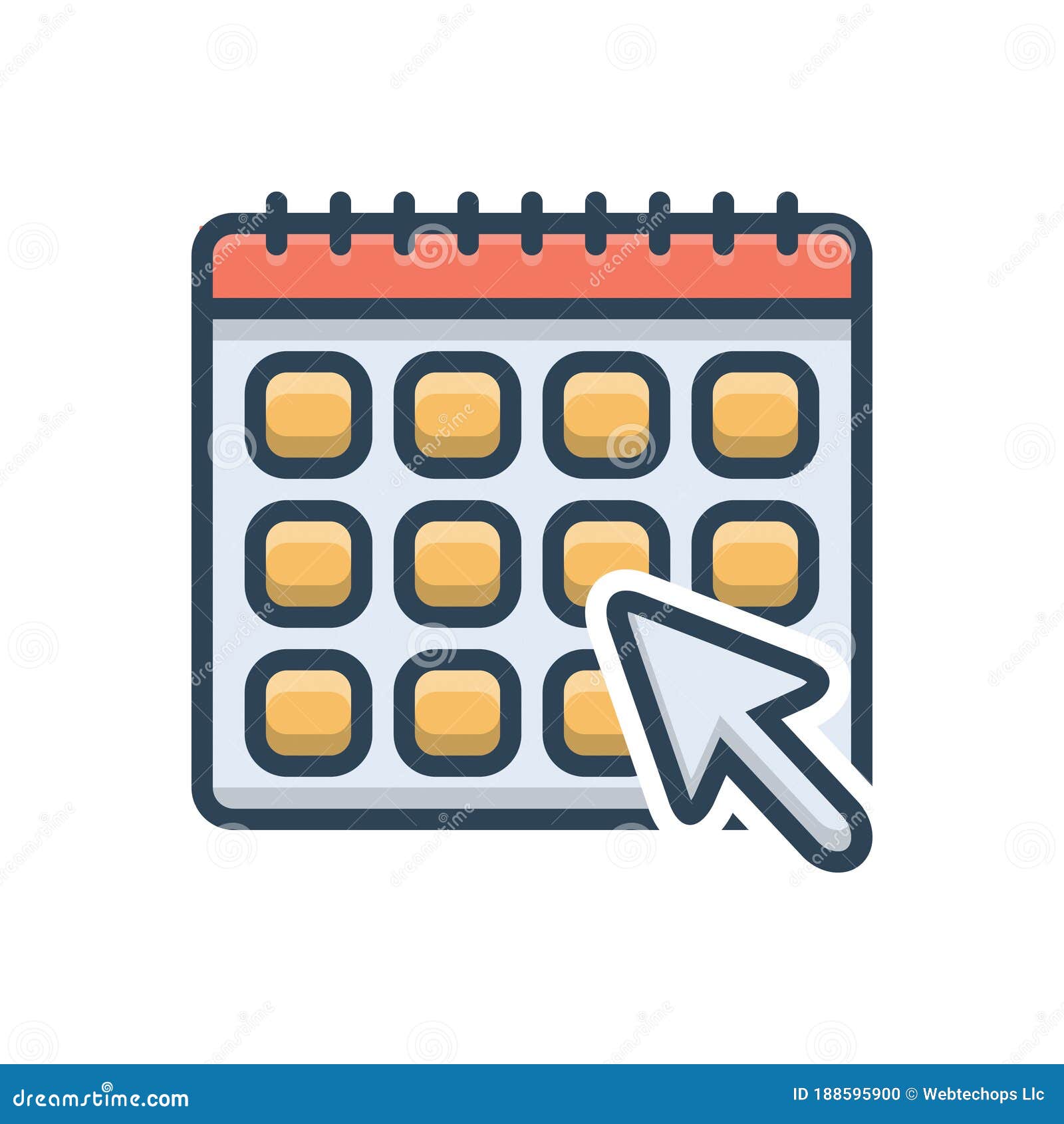 Color Illustration Icon for Monthly, Subscription and Subscribe Stock ...