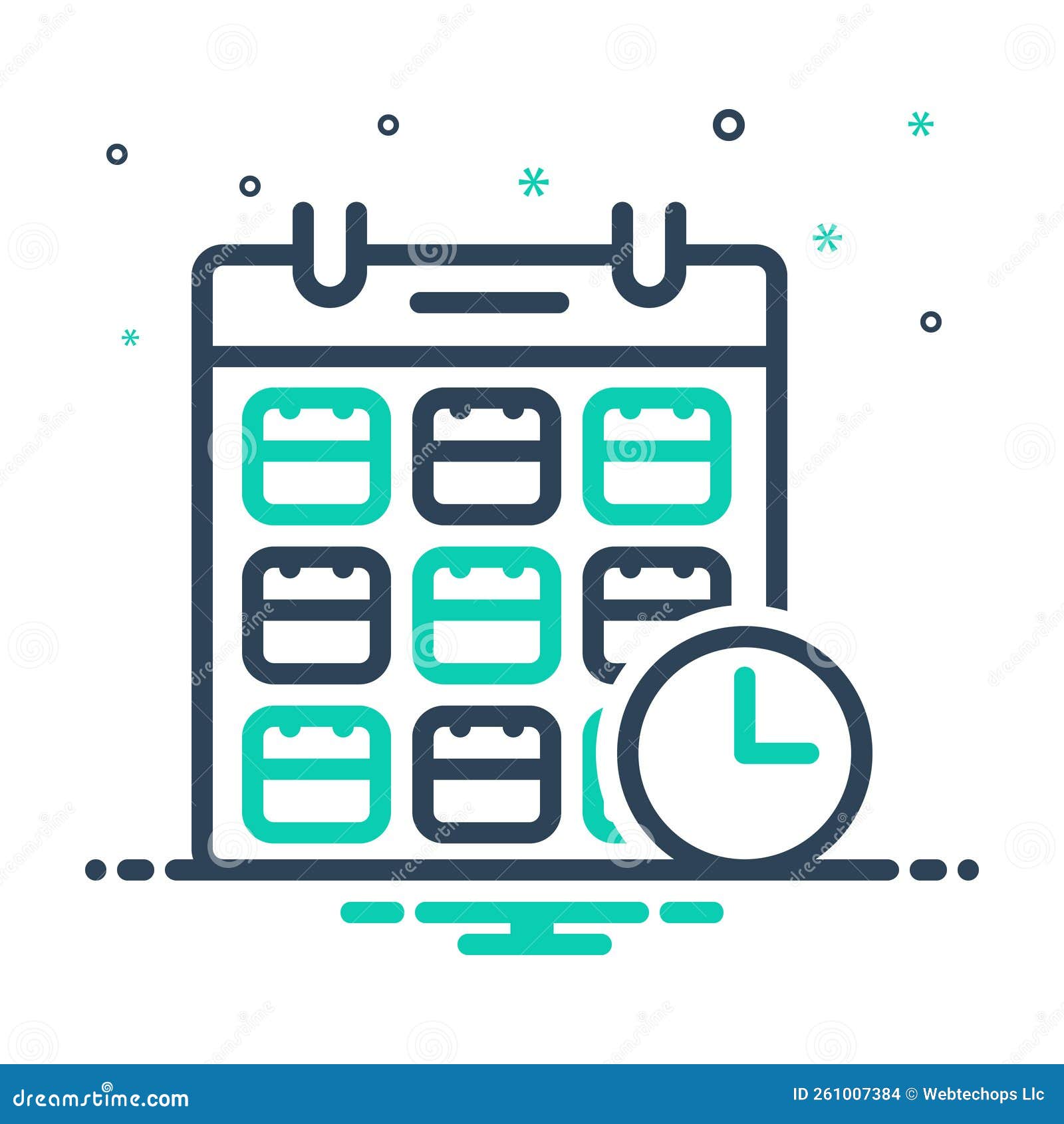 Big Monthly Menstrual Cycle Set Periods Woman Hand Drawn Illustration ...